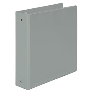 Amazon.com : Wilson Jones 368 Basic Round Ring Binder, 2 Inch Gray ...