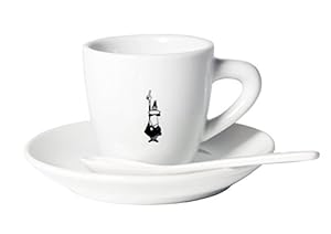 Amazon.com: Bialetti Classic Italian Espresso Cup and Saucer with Spoon ...