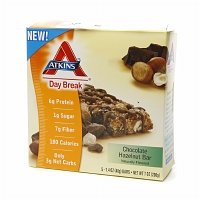 Atkins Day Break, Chocolate Hazelnut Bar, 5 Count (Pack of 2)