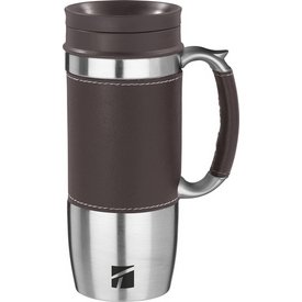Amazon.com | Trudeau Board Room 16-Ounce Travel Mug, Brown: Leather ...