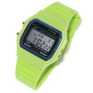 Fun Plastic Lime Green Digital Watch: Amazon.co.uk: Watches