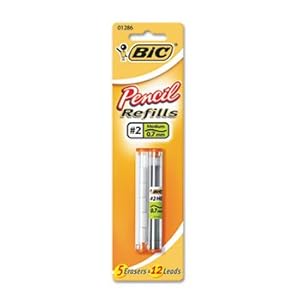 Amazon.com : BIC Lead/Eraser Refills for Atlantis/Clic Master/Velocity ...