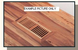 Classic Aire Wood Floor Vent Red Oak Unfinished Rabbeted Supply Air 2-1 ...