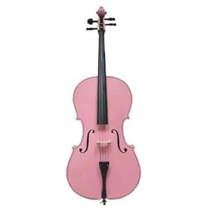 Amazon.com: Merano MC100PK 1/8 Size Pink Cello with Bag and Bow ...