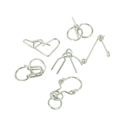 6 Piece Brainteasers Mini Wire Puzzle Set | Assembly & Disentanglement ...