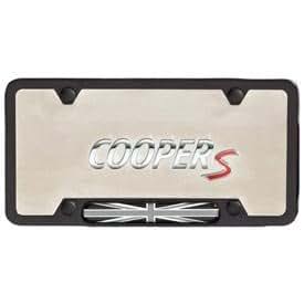 Amazon.com: Genuine MINI Cooper Black License Plate Frame with "Black ...