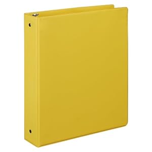 Amazon.com : Samsill 1.5-Inch Value Binder, Yellow (11506) : Round Ring ...