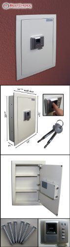 New Biometric Wall Safe Fingerprint Safe Home Security Office