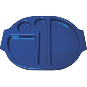 Food Compartment Tray / Plate Blue (Pack 10) - lightweight and ...