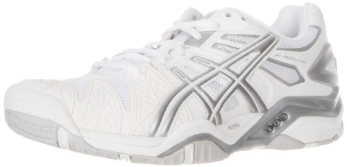 885681798909 - Asics Women's Gel Resolution 5 Tennis Shoe,White/Silver ...