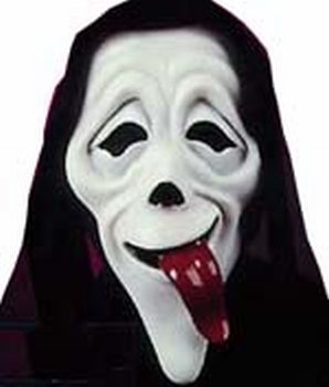Amazon.com: Whassup Tongue Scream Stalker Ghost Face Scary Movie Mask ...