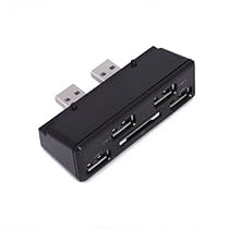 HDE 4-Port USB Hub plus SD Card Slot compatible with Playstation PS3 ...