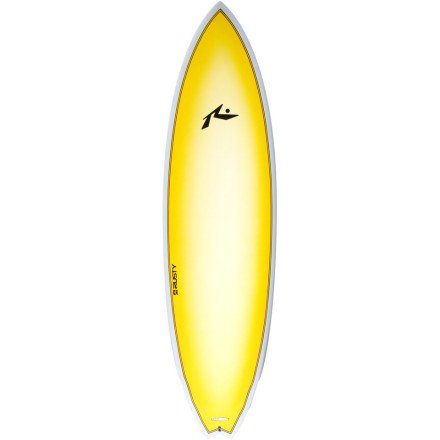 !* Best Buy Surftech Rusty Piranha 5 Fin Surfboard Yellow Fade Deck ...