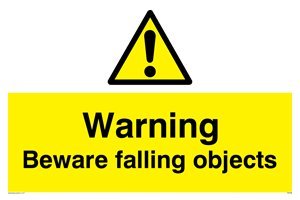Beware falling objects - Warning Sign: Amazon.co.uk: DIY & Tools