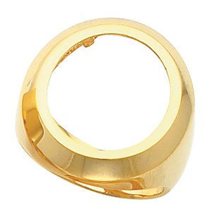 Amazon.com: 14kt White 17.8mm Gents Coin Ring Mounting: Jewelry