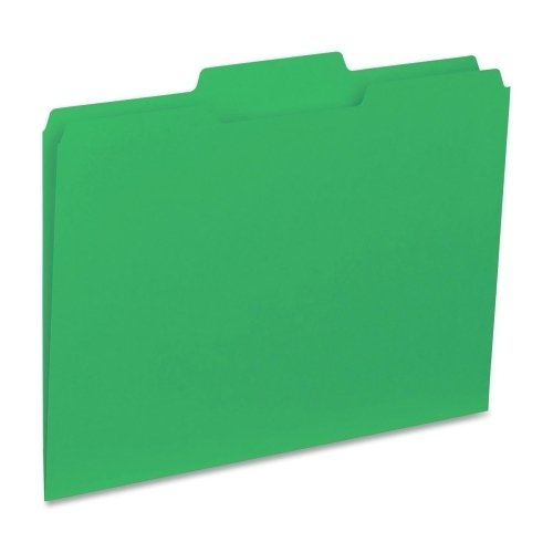 Business Source File Folder Interior Ltr 13 Cut 100Bx Green - Business ...