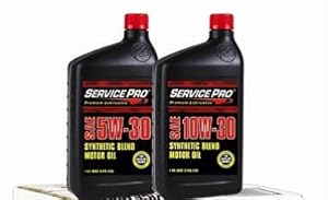 Amazon.com: SERVICE PRO SAE 5W-30 SYNTHETIC BLEND MOTOR OIL (12QT CASE ...
