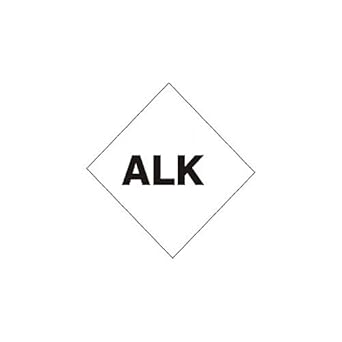 5" ALK Alkali Base Hazard Symbol For 24" Right-To-Know NFPA Color ...