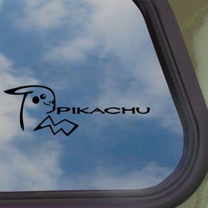 Amazon.com: Pokemon Black Decal Pikachu Card Game Truck Window Sticker ...