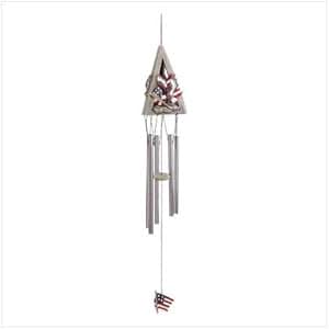 Amazon.com : Eagle and Flag Triangle-Shaped Wind Chime - Style 33878 ...