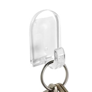 InterDesign Self-Adhesive Mini Hook, Clear, Set of 6