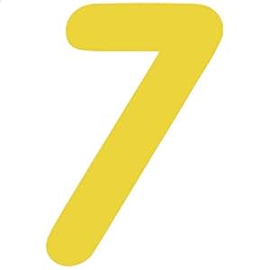 Amazon.com - Number 7 Style #50 (Seven) Decal Sticker (yellow, 5 inch ...