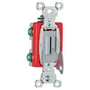 PASS & SEYMOUR PS20AC1L Heavy Duty Keyed Single Pole Toggle Switch, 20 ...