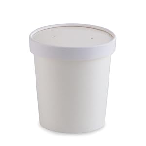 Amazon.com: 25 ct White Paper Ice Cream Pint Containers (16oz) - For ...