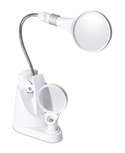 ↔Price Ott Lite 19000C LED Clip and Freestanding Magnifier | Desk Lamps ...