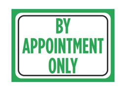 Amazon.com : By Appointment Only Print White Green Black Poster ...