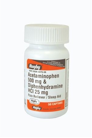 Acetaminophen/diphen 500/25 - (generic Tylenol Pm) 50 Tablets