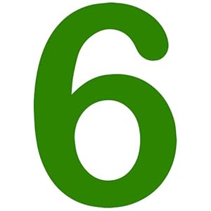 Amazon.com - Number 6 Style #30 (Six) Decal Sticker (green, 16 inch ...