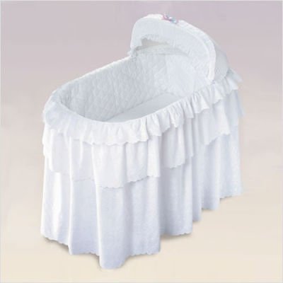 Jumbo Bassinet: Three-Tier Eyelet Bassinet Bedding Set | Baby beding