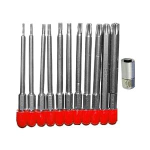 3" 12-PC SECURITY TORQUE BIT SET w/ 1/4" DR. ADAPTOR: Torque Wrenches ...