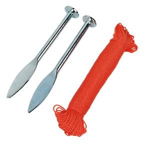 Builders Brand 2 Bricklayers Pins & Line: Amazon.co.uk: DIY & Tools