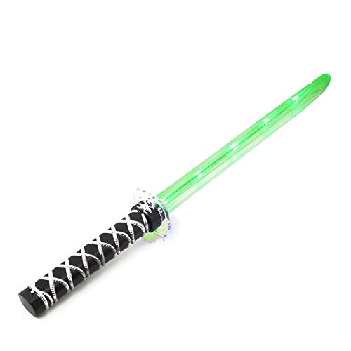 Adorox LED Ninja Light-up Sword with Motion Activated Sounds (Green ...