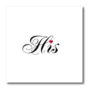Amazon.com: 3dRose ht_112861_3 His, and Hers Fancy Cursive Script ...