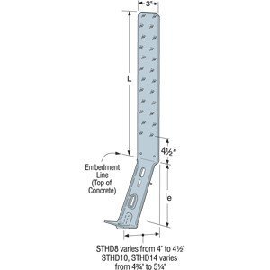 Amazon.com: Simpson Strong Tie STHD10 12-Gauge 24-5/8-Inch Strap Tie ...