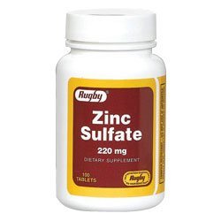 Amazon.com: Zinc Sulfate 220 mg Dietary Supplement Tablets - 100 ea ...