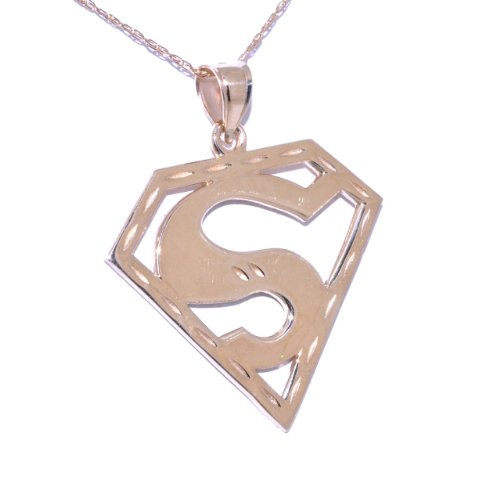 14K Yellow Gold Superman Charm (Large) @ niftywarehouse.com ...