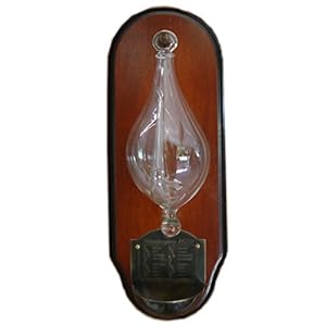 Amazon.com : Wood and Brass Wall Mount Weather Glass Barometers ...