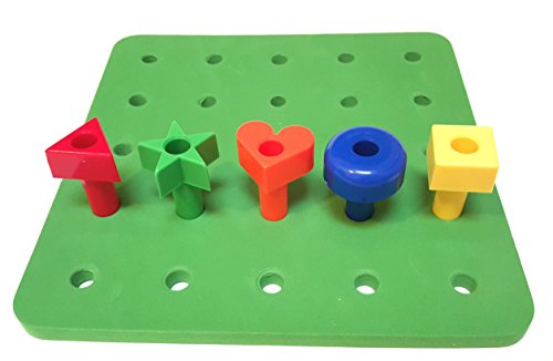 Peg Board Games for Toddlers - Colors & Shapes Educational Toys for 2 3 ...