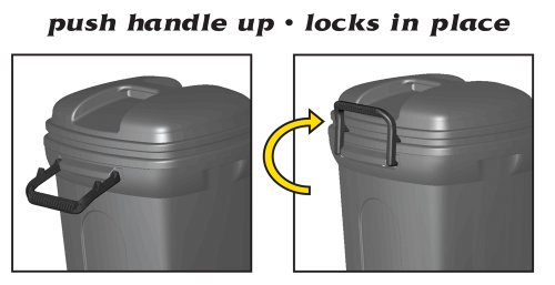 United Solutions TB0010 Rough and Rugged Rectangular 34 Gallon Wheeled ...