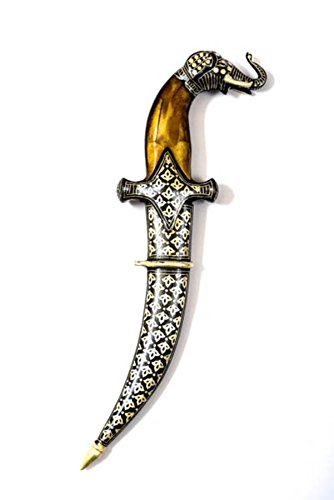 Buy Purpledip Decorative Koftgiri-work Dagger (Kirpan / Katar / Khanjar ...