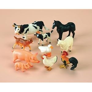 Childcraft Economy Plastic Farm Animals (Set of 11): Animal Anatomical ...