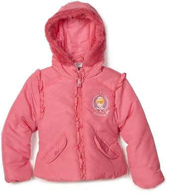 Amazon.com: Disney Princess Girls 2-6x Hooded Princess Jacket, Coral ...