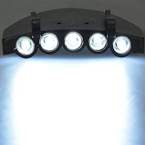 Huayang| Cap Hat Light, 1X Durable 5 LED Headlamp fishing Cap Hat light ...