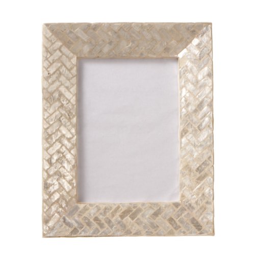 White Capiz Shell Frame - FindGift.com