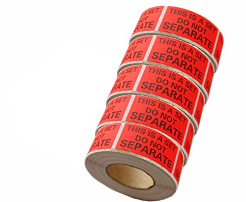 "This Is a Set Do Not Separate" - Labels Bulk Pack - Lot of 5 Rolls ...