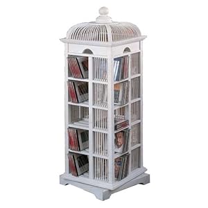 Amazon.com - Birdcage Revolving CD Rack - 280 Capacity (White) (14.25"W ...